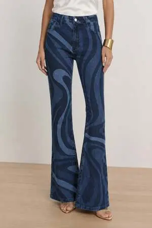 THE NOLI SHOP Aria Flare Jean Blue Wave
