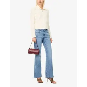Good American Funnel-neck Cable-knit Cardigan
