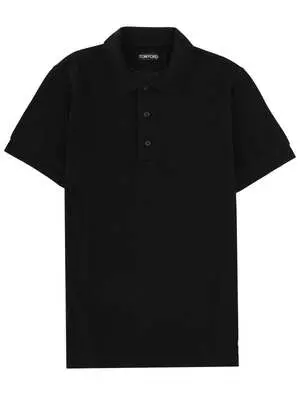 TOM FORD Polo In Lyocell E Cotone - Black