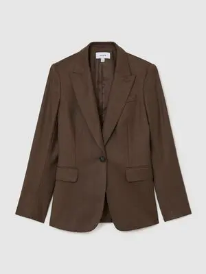 REISS Derby Wool-blend Single-breasted Blazer