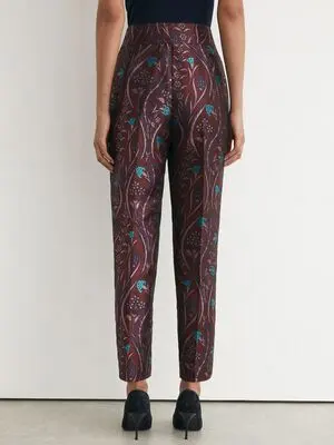 REISS Zayla Jacquard Tapered Trousers