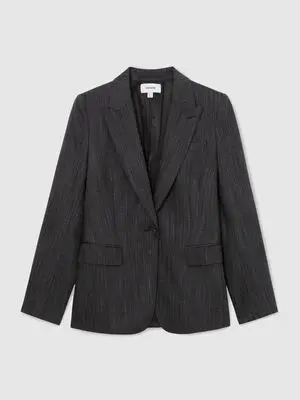 REISS Derby Wool-blend Single-breasted Blazer