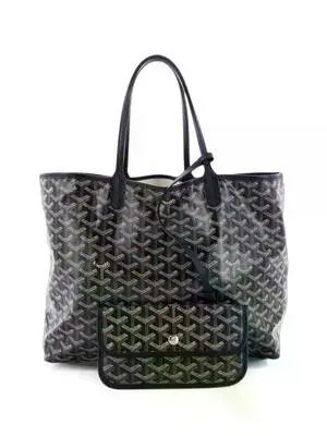 Goyard Saint Louis Coated Canvas Pm Tote Bag - Black