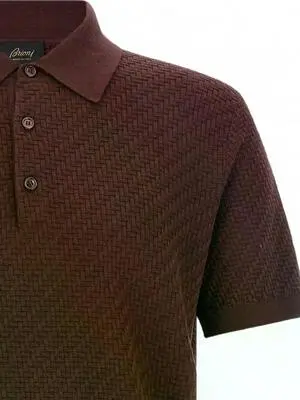 Brioni Trama-weave Polo Shirt