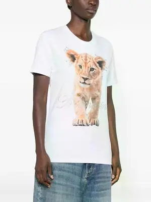 Blumarine Lion-print Crystal-embellished T-shirt - White