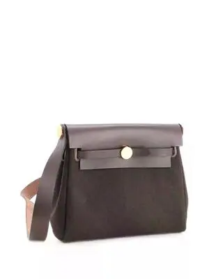Hermès Herbag Zip Toile And Leather 20 Shoulder Bag
