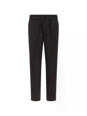 Brioni Asolo Drawstring-waist Trousers - Black
