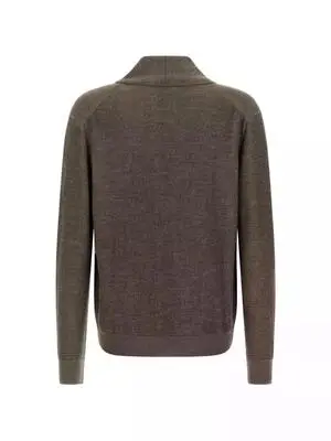 Brioni Shawl-neck Vanisé-weave Cardigan