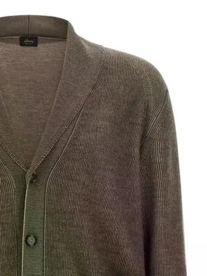 Brioni Shawl-neck Vanisé-weave Cardigan