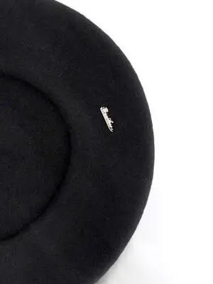 Borsalino Pompom-detail Wool Beret