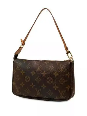 LOUIS VUITTON 2000 Monogram Pochette Accessoires Shoulder Bag - Brown