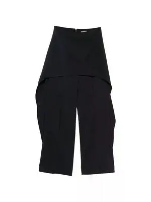 Christian Wijnants Layered Draped-detail Trousers - Blue