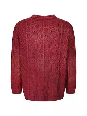 FOUND Cable-knit Buttoned Cardigan