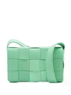 Bottega Veneta 2012-2026 Small Nappa Intrecciato Cassette Crossbody Bag - Green