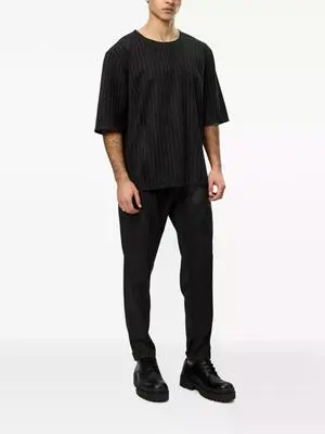 HAMZA Thom Pinstripe Oversized T-shirt