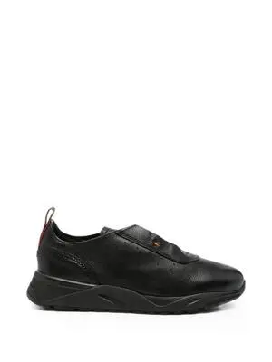 Santoni Innova Leather Sneakers - Black