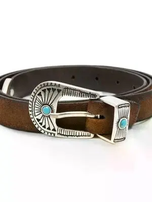 ERALDO Engraved-buckle Leather Belt