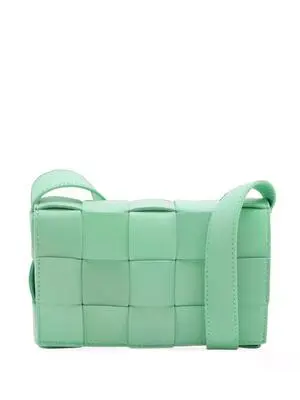 Bottega Veneta 2012-2026 Small Nappa Intrecciato Cassette Crossbody Bag - Green