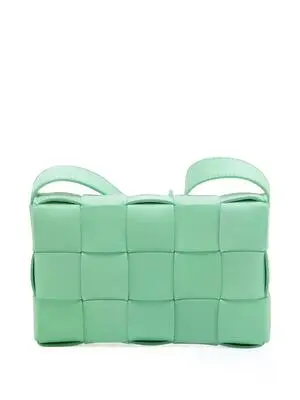 Bottega Veneta Nappa Intrecciato Cassette Cross Body Shoulder Bag - Green