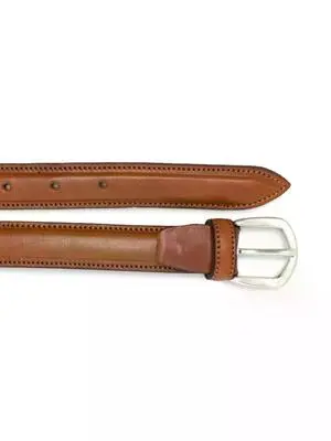 ERALDO Buckle-fastening Leather Belt - Brown