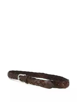 ALBERTO LUTI Treccia Interwoven Leather Belt