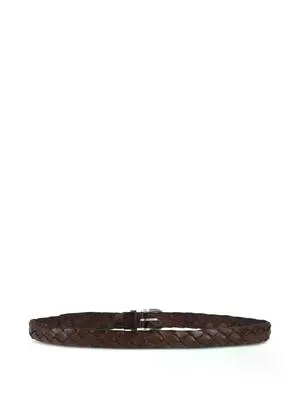 ALBERTO LUTI Treccia Interwoven Leather Belt