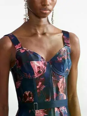 Erdem Floral-print Belted Maxi Dress
