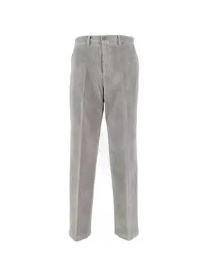 BRIGLIA 1949 Corduroy Belt-loops Trousers - Grey