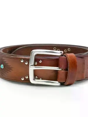 ERALDO Stud-embellished Leather Belt