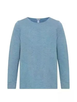Hanro Natural Elegance Long-sleeve Pyjama Top - Blue