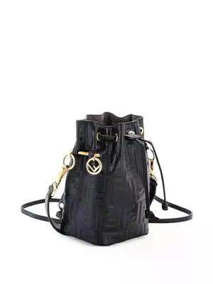Fendi Mon Tresor Zucca Embossed Leather Mini Bucket Bag