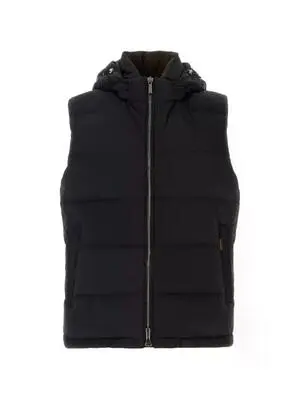 MOORER Quilted Hooded Jacket - Blue