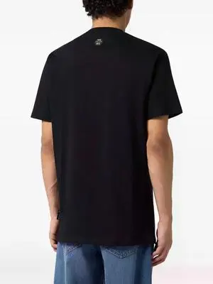 Philipp Plein Crystal-embellished Dollar Skull T-shirt