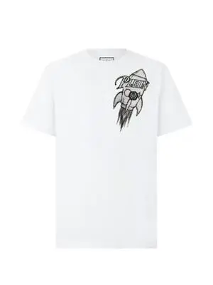 Philipp Plein Rocket Rhinestone-embellished T-shirt - White