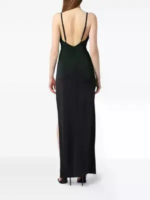 Philipp Plein Draped Side-slit Maxi Dress
