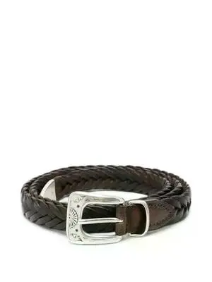 ERALDO Braided Leather Belt - Brown