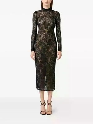 Philipp Plein Lace Open-back Midi Dress