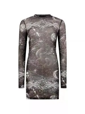 Philipp Plein Sheer Tulle Mini Dress