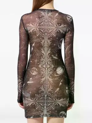 Philipp Plein Sheer Tulle Mini Dress