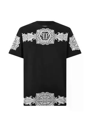 Philipp Plein Baroque Rhinestone-embellished T-shirt - Black
