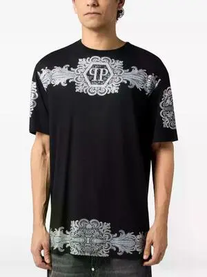 Philipp Plein Round Neck T-shirt Baroque Stones