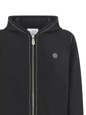 Philipp Plein Logo-plaque Topstitched Hoodie