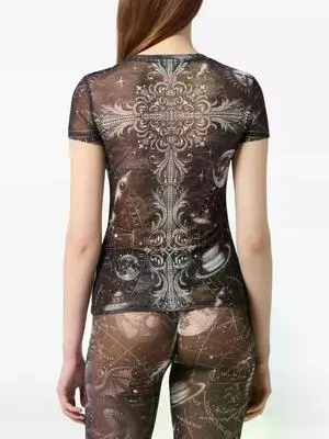 Philipp Plein Zodiac-print Tulle T-shirt
