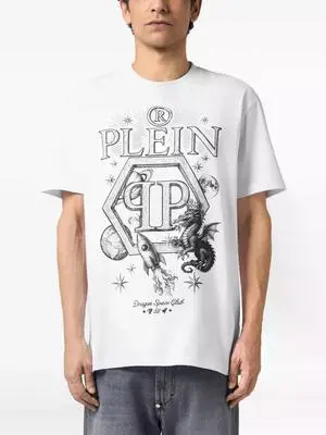 Philipp Plein Graphic-print Logo-patch T-shirt