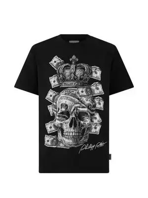 Philipp Plein Embellished Skull-detail T-shirt - Black