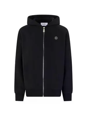 Philipp Plein Logo-plaque Zip-up Hoodie - Black