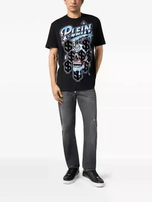 Philipp Plein Skull-print Crystal-embellished T-shirt