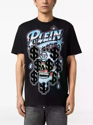 Philipp Plein Skull-print Crystal-embellished T-shirt