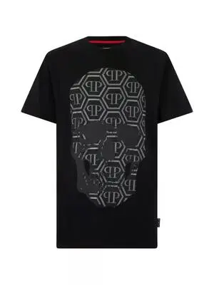 Philipp Plein Skull Monogram-print T-shirt - Black