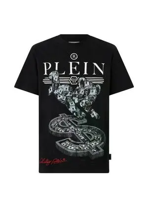 Philipp Plein Teddy Dollar Crystal-embellished T-shirt - Black